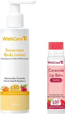 WishCare SPF 50 Sun Protection Combo |Sunscreen Body Lotion & Tinted ...