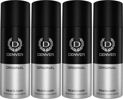 DENVER Original Black.code Deodorant Body Spray - For Men(800 ml, Pack ...