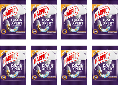 Harpic Drain Xpert Powder Drain Opener(400 g, Pack of 8) - PaisaWapas
