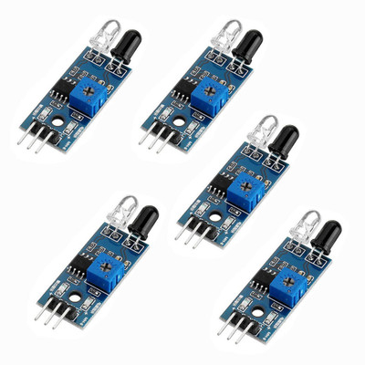 HouseOfCommon (Pack of 5) IR Proximity Sensor for line follower and Obstacle sensing Robots ...