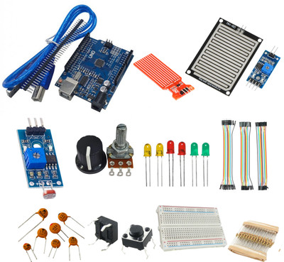 QuriosityIN IOT Kit Water level Sensor Raindrop sensor with Arduino UNO ...