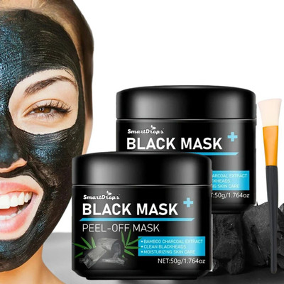 smartdrops Charcoal Peel Off Mask for Men & Women Removes Blackheads ...