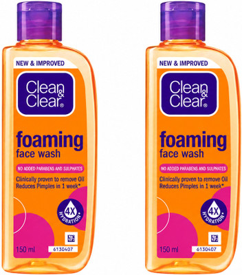 Clean and Clear Oil free foaming face wash Face Wash(300 ml) Lowest ...