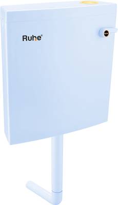 RUHE PVC Flushing Slimline Wall Hung Blue Water Cistern with 8 Ltr ...
