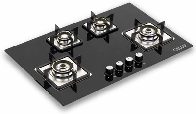 CELLO Hazel Toughened Glass Top Built-in Hob Gas Stove High-Powered ...