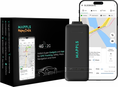 MapmyIndia GPS Vehicle Tracker x4 GPS Device(Black) Lowest Price in ...