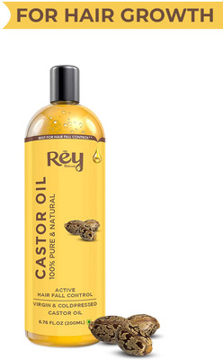 Rey Naturals Cold-Pressed 100% Pure Castor Oil Hair Oil(200 ml) Lowest ...