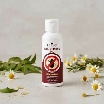 LEEVO 100% Herbal Lice Remove Oil with Neem & Coconut Oil Hair Oil(100 ...