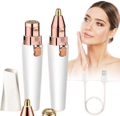 UNVELIS 2-in-1 Eyebrow Trimmer - Facial Hair Remover Machine For Women ...