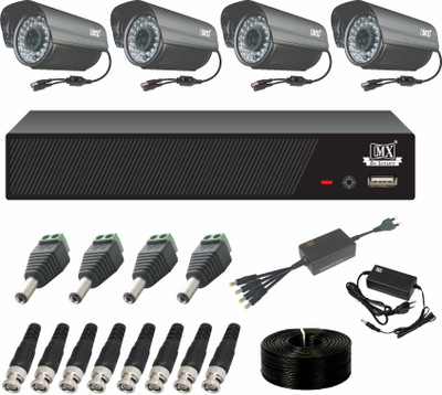 MX CCTV Cameras Kit 4 Channel Analog System w/ Analog Camera BNC DC pin ...