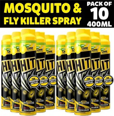 Hit Flying Insect Killer - Mosquito & Fly Killer Spray (10 x 400 ml)(10 ...