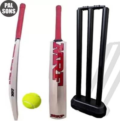 Palsons MRF Cricket Kit For Age 6-8Yr, Wooden Bat,Plastic Wickets ...