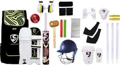 SG Cricket Kit Full Size (age for 15+) With Spordy Stump Cricket Kit ...