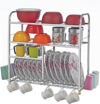 DEMIQON Utensil Kitchen Rack Steel 24x 24 Inches Kitchen Dish Rack ...