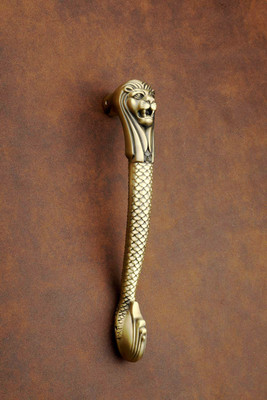 Harigario Lion Shape Main Door Handle Brass Finish' by Harigarian is ...
