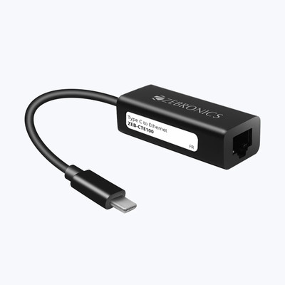 ZEBRONICS Zeb-CTE100 Wired Ethernet Lan Adapter compatible with Windows ...