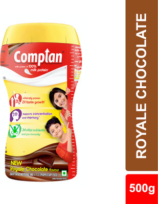 COMPLAN Nutrition Drink Powder for Children, Royale Chocolate Flavour Jar(500 g) - PaisaWapas