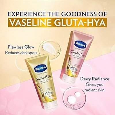 Vaseline Gluta-Hya Dewy Radiance + Gluta-Hya Flawless Glow 70ml each(140 ml) Lowest Price in ...