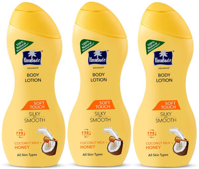 Parachute Advansed Soft Touch Body Lotion, With Pure Coconut Milk, 72h Moisturization 250ml x 3 ...