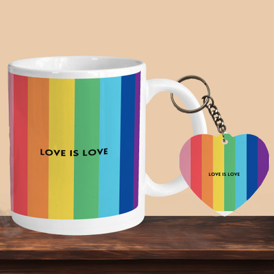 VM SHOPPING MALL Love Is Love Rainbow R-H Ceramic Coffee Mug(330 ml ...