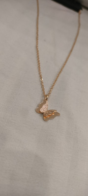 Shein butterfly neck chain Diamond Copper Plated Copper Chain Lowest ...