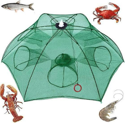 CityNet Umbrella Fishing Net 6 Sides 6 Holes | Foldable Bait Fish Trap ...