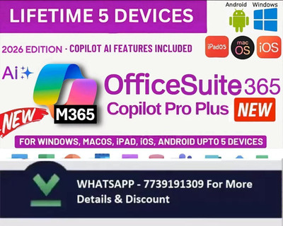 MICROSOFT Office 365 Professional Plus (5 Users/PC, Lifetime Validity) Lowest Price in Online ...