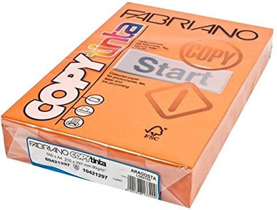 Fabriano Copytinta Coloured A4 Size 80 gsm Craft paper(Set of 1, Orange ...