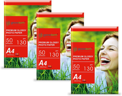 Growlam Premium Glossy Unruled A4 Size Photo Paper – Water Proof ...