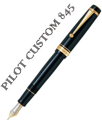 PILOT CUSTOM 845 BLACK URUSHI GT FOUNTAIN PEN – 18KT GOLD MEDIUM NIB ...