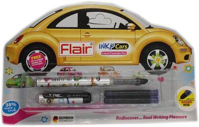 FLAIR Inky Series Cars Liquid Ink Fountain Pen Blister Pack | Ergonomic ...