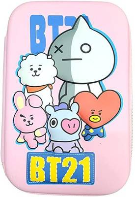 Netigems BTS Geometry Box & Pencil Pouch BTS Art Plastic Pencil Box ...