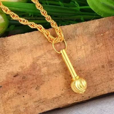 VRIDAANN Bajrang Bali Gada Hanuman Gada with Golden Chain Gold-plated ...