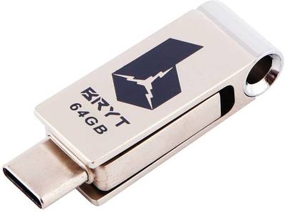BRYT Metal Body 2 in 1 OTG Flash Drive USB 3.0 High-Speed Type C and ...