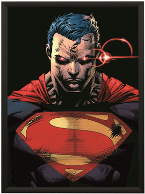 Superman Red Laser Eye Comic Wall Poster With Frame A3 Size ...