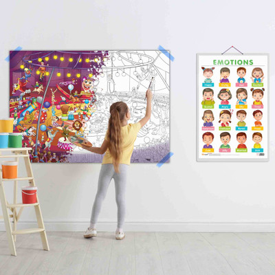 EMOTIONS CHART and GIANT CIRCUS COLOURING POSTER | SET OF 1 CHART and 1 ...