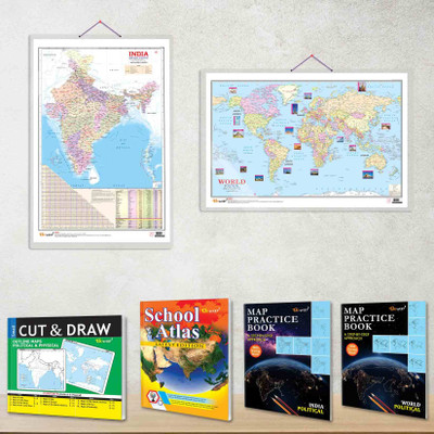 India POLITICAL - MAP PRACTICE BOOK, WORLD POLITICAL - MAP PRACTICE ...
