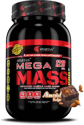Spartan Mega Mass Pro High Protein & Calorie Mass Gainer Powder (Almond ...