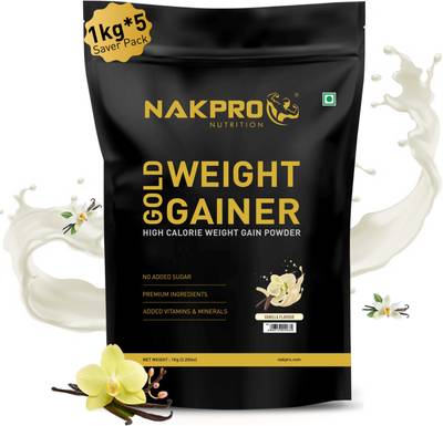 Nakpro High Protein & High Calorie Weight Gainer Protein Powder (1kg*5 ...