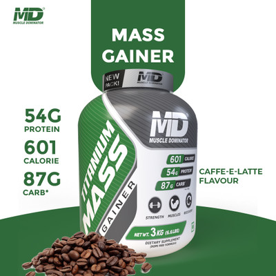 Muscle Dominator Titanium Mass Gainer | 54 G Protein | 87 G Carbs ...