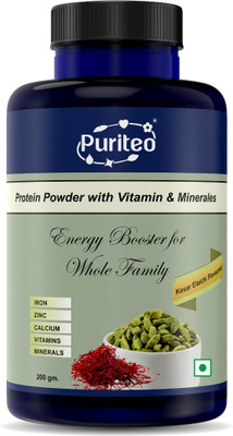 puriteo protein powder with vitamin&mineral|energy boot(kesar/elaichi ...