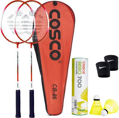 COSCO CB 86 Twin Racket-Hobby adminton Racket And Aero 700 Shuttle Box ...