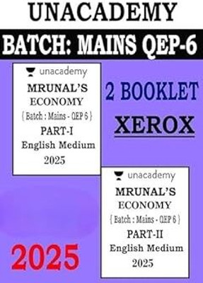 Mrunal's UPSC Mains QEP-6 Economy Booklet Set 2025, | English Medium ...