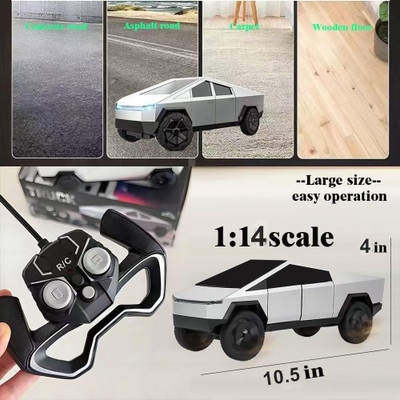 GKNEX Tesla Cybertruck 1:14 Model Futuristic Electric Pickup(Multicolor ...