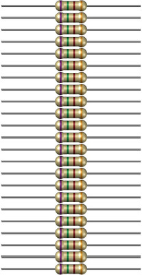 Charohm CH750R100P 750 Ohm 0.25W 100 Pieces Fixed Resistor(750 ohm 5% ...