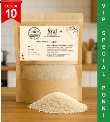 SEAKARAN TRADERS GBHERO'S VIP SPECIAL PONNI RICE 10 KG Ponni Rice (Long ...