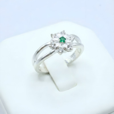 shobha jewellers SJ-R05 Silver Diamond Silver Plated Ring Lowest Price ...