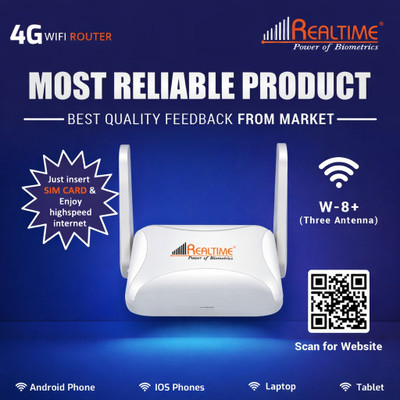 Realtime Router 5G 4G Router 2.4 GHz 100 Mbps Wifi Speed Single Band ...