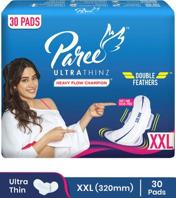 Paree Ultra Thinz Soft & Rash Free Double Feathers XXL Pads, With ...