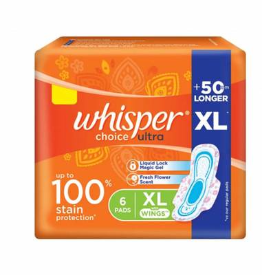 Whisper Choice Ultra XL Wings Sanitary Pad Sanitary Pad - Price History